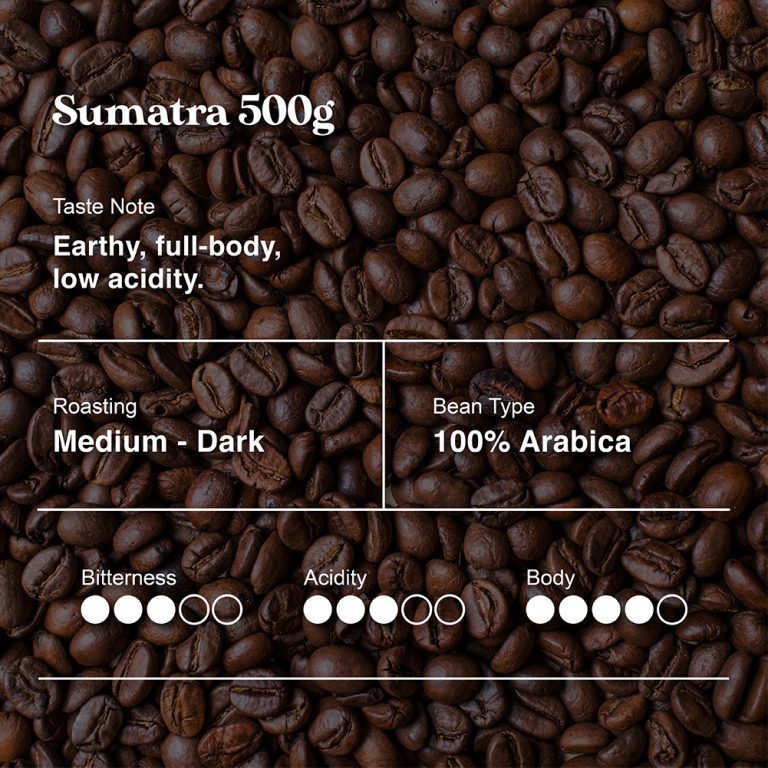 Sumatra Coffee Beans & Ground Coffee 500G | Mister Coffee